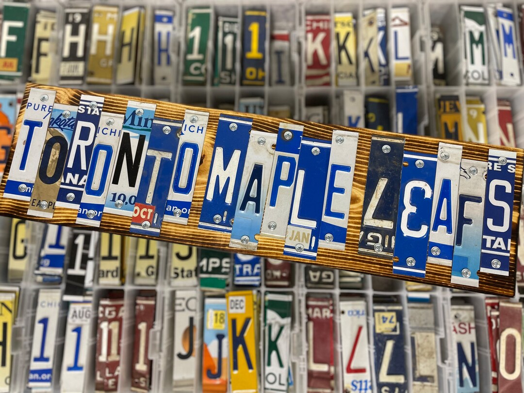 Toronto Maple Leafs License Plate Sign: Recycled Metal Art - Etsy