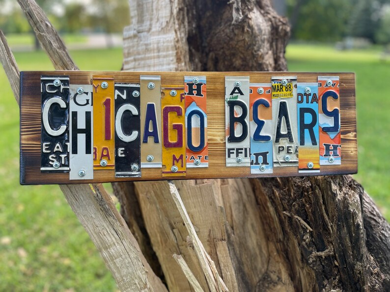 CHICAGO BEARS License Plate Sign Fast FREE Shipping - Etsy