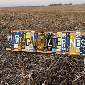 Michigan Wolverines License Plate Art, Fast, FREE Shipping!! - Etsy