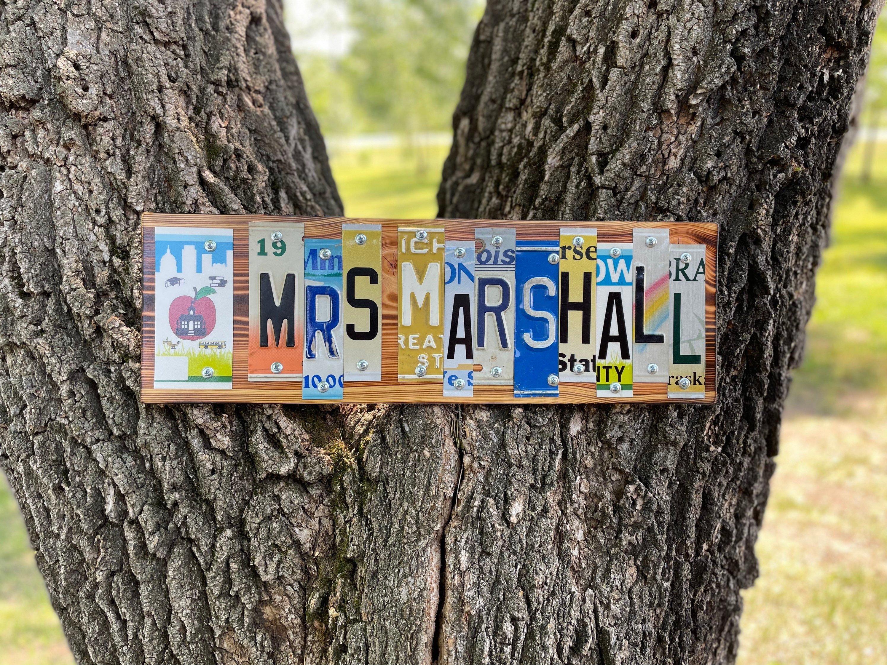 TEACHER NAME License Plate Art Fast FREE Shipping - Etsy