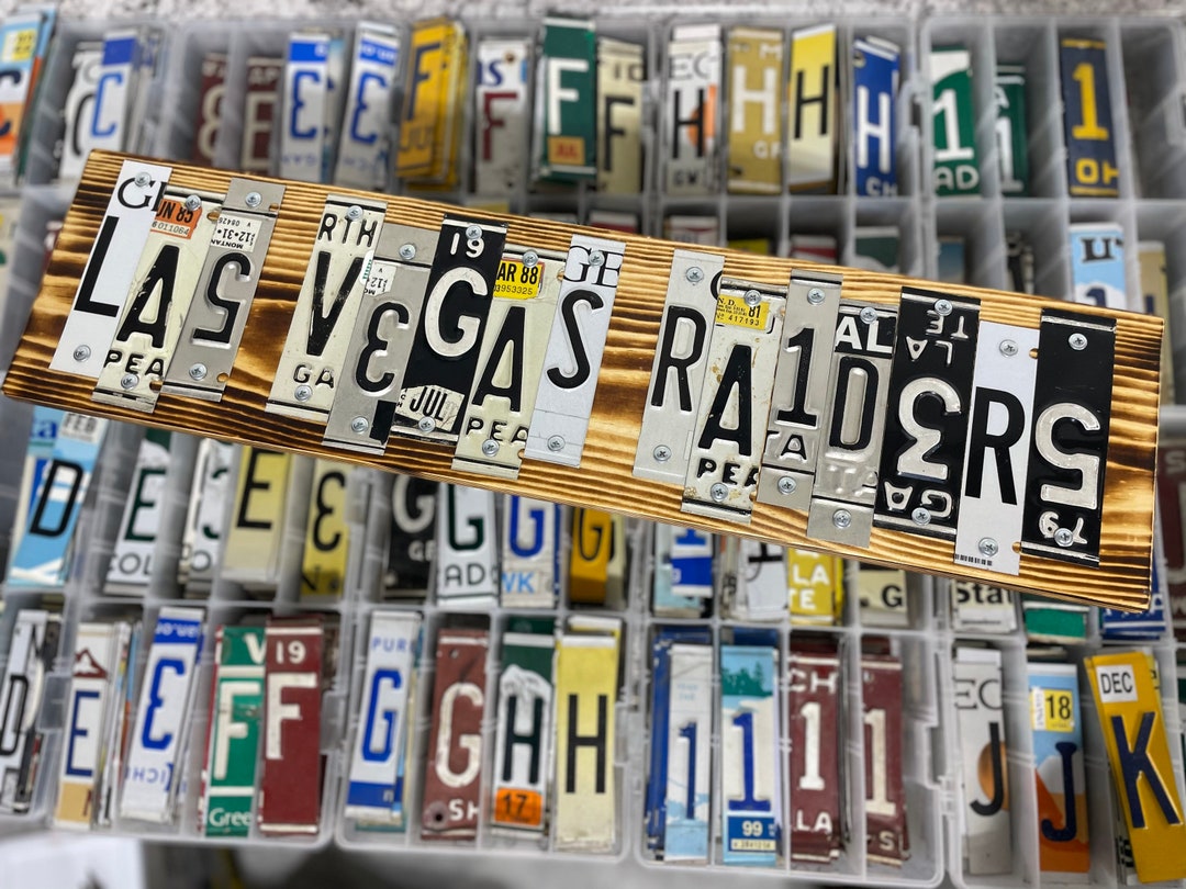 Las Vegas Raiders License Plate Sign: Recycled Metal Art - Etsy