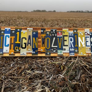 Michigan Wolverines License Plate Art, Fast, FREE Shipping!! - Etsy