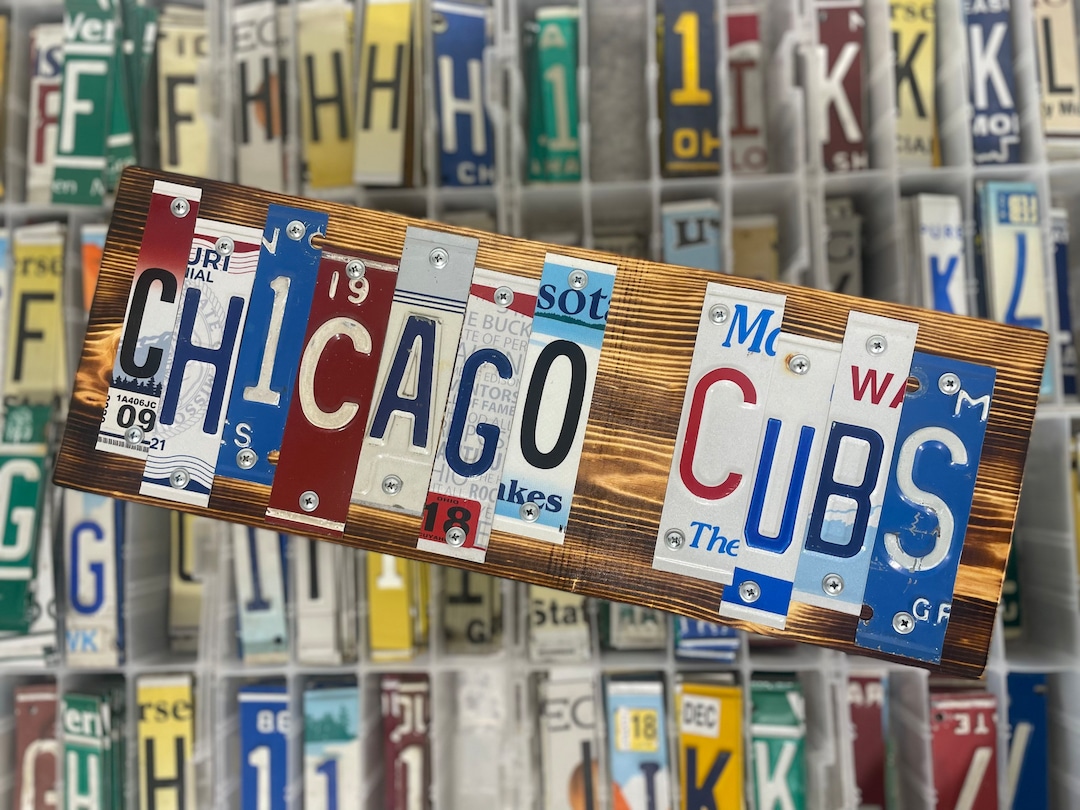 CHICAGO CUBS License Plate Sign, Fast, FREE Shipping!! - Etsy