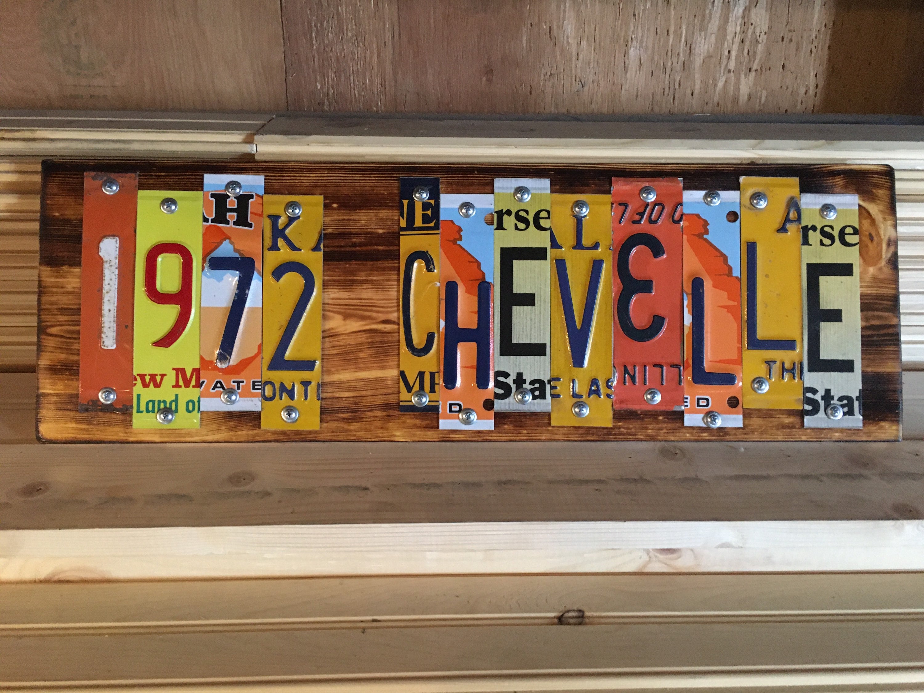 MUSCLE CAR License Plate Art Fast FREE Shipping | Etsy