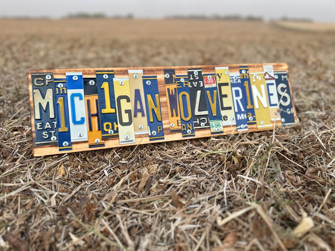 Michigan Wolverines License Plate Art, Fast, FREE Shipping!! - Etsy