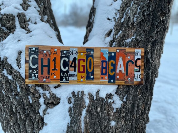 CHICAGO BEARS License Plate Sign Fast FREE Shipping - Etsy