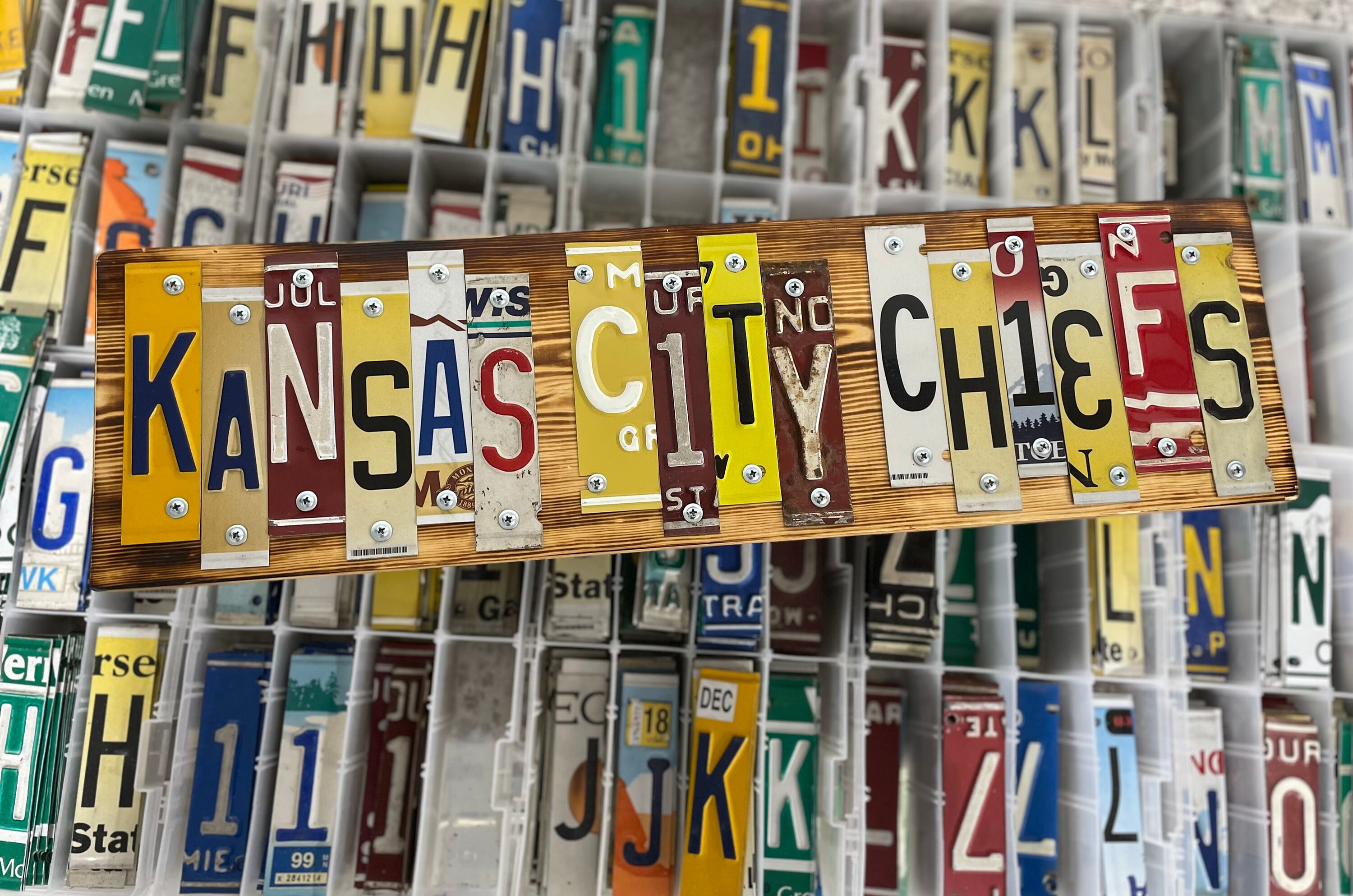 Kansas City Chiefs License Plate Sign: Recycled Metal Art - Etsy