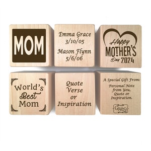 Mothers Day Gift Block First Mother's Day Keepsake Personalized Custom ...