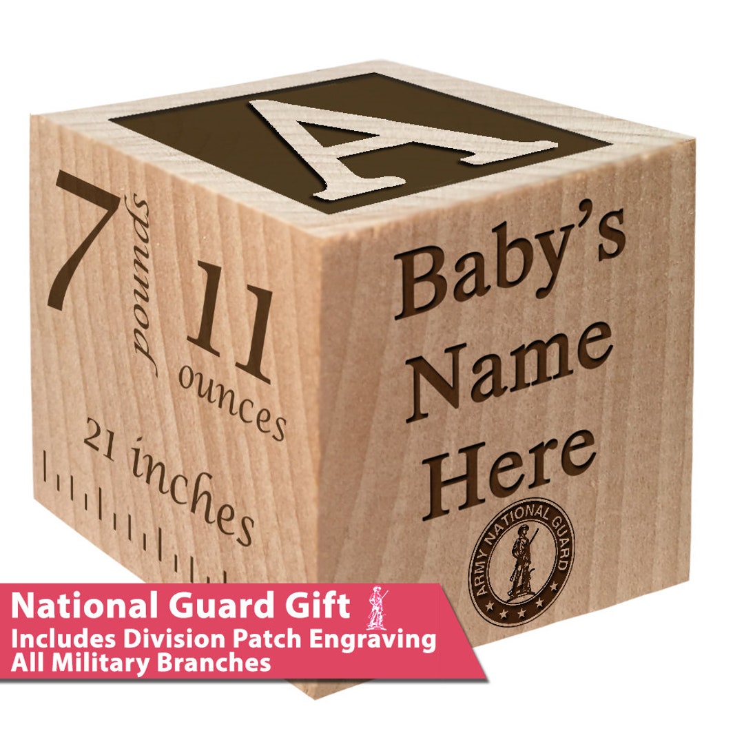 National Guard Gift - Baby Block - Boy or Girl Present, Newborn, Infant ...