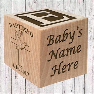 Gift From Godparents christening Block-baptism Present-godson Baptism ...
