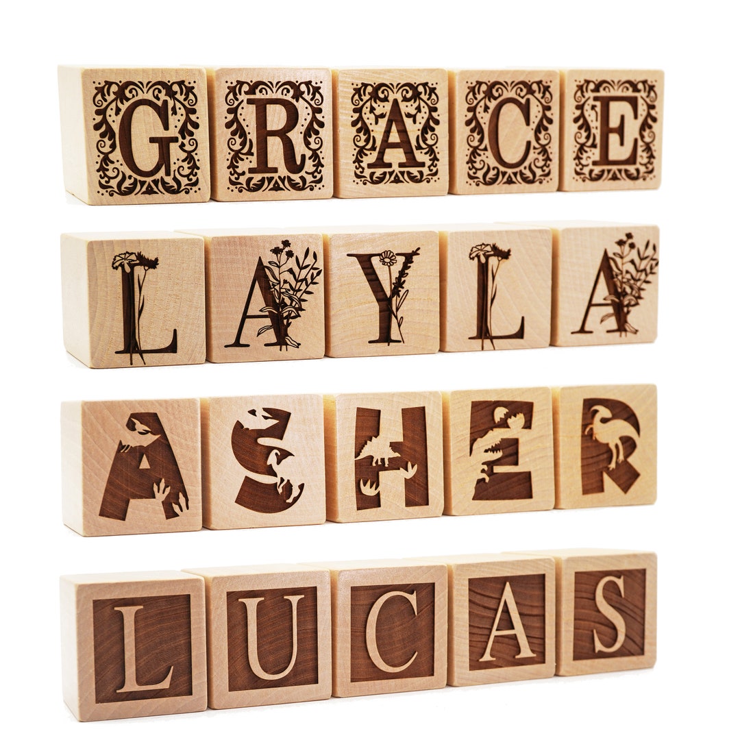 Personalized Name Blocks for Unique Nursery Decor Ideas / Custom Gift ...