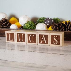 Personalized Nursery Name Block Letters - Custom Wooden Name Blocks for ...