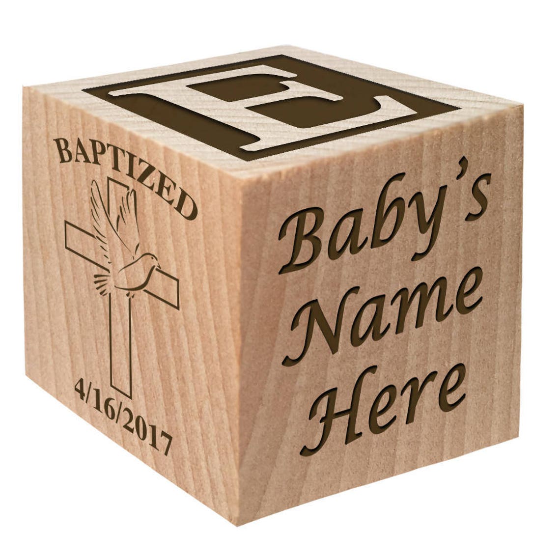 Baptism Block Christening Block Baptism Gift Christening - Etsy