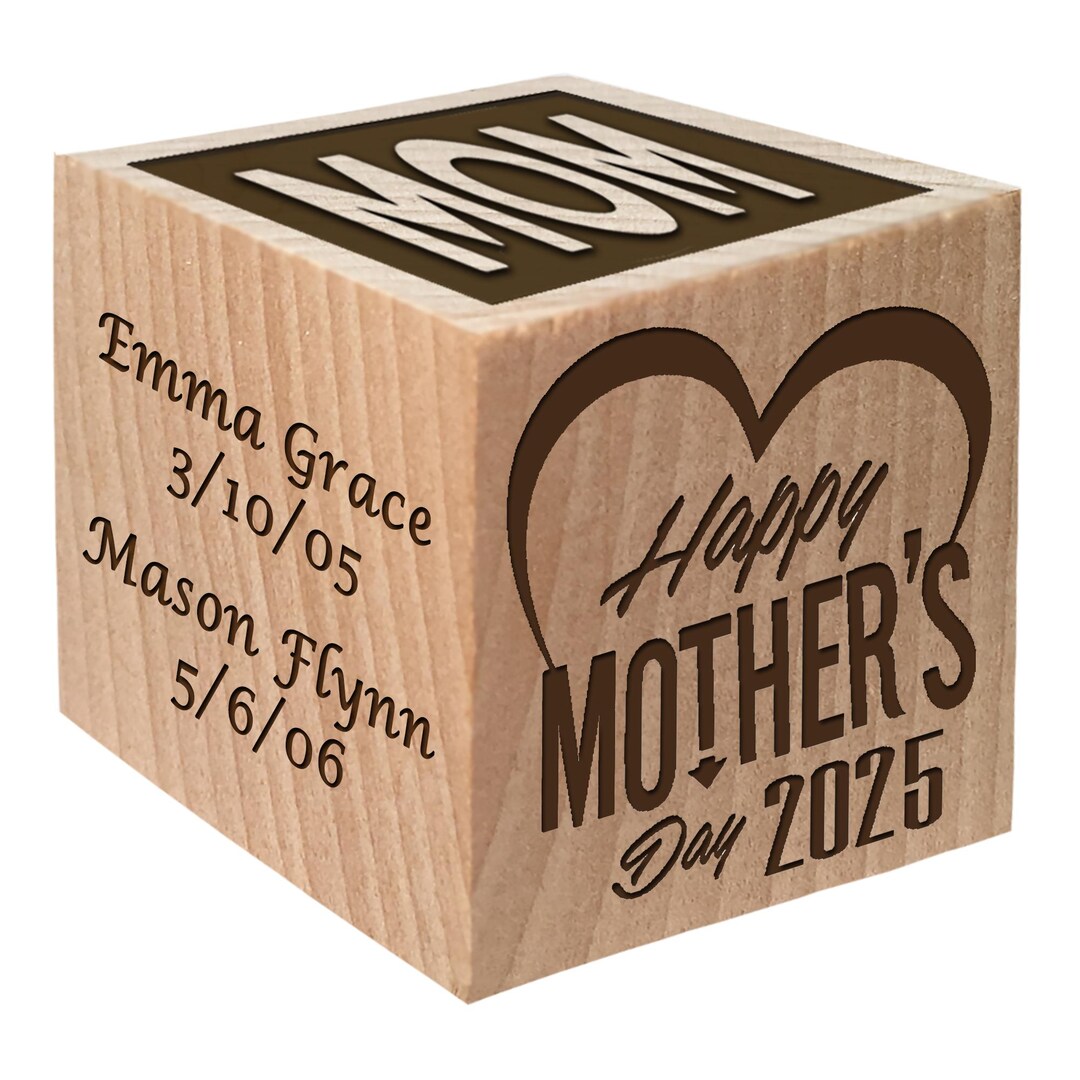 Mothers Day Gift Block - First Mother's Day Keepsake Personalized ...