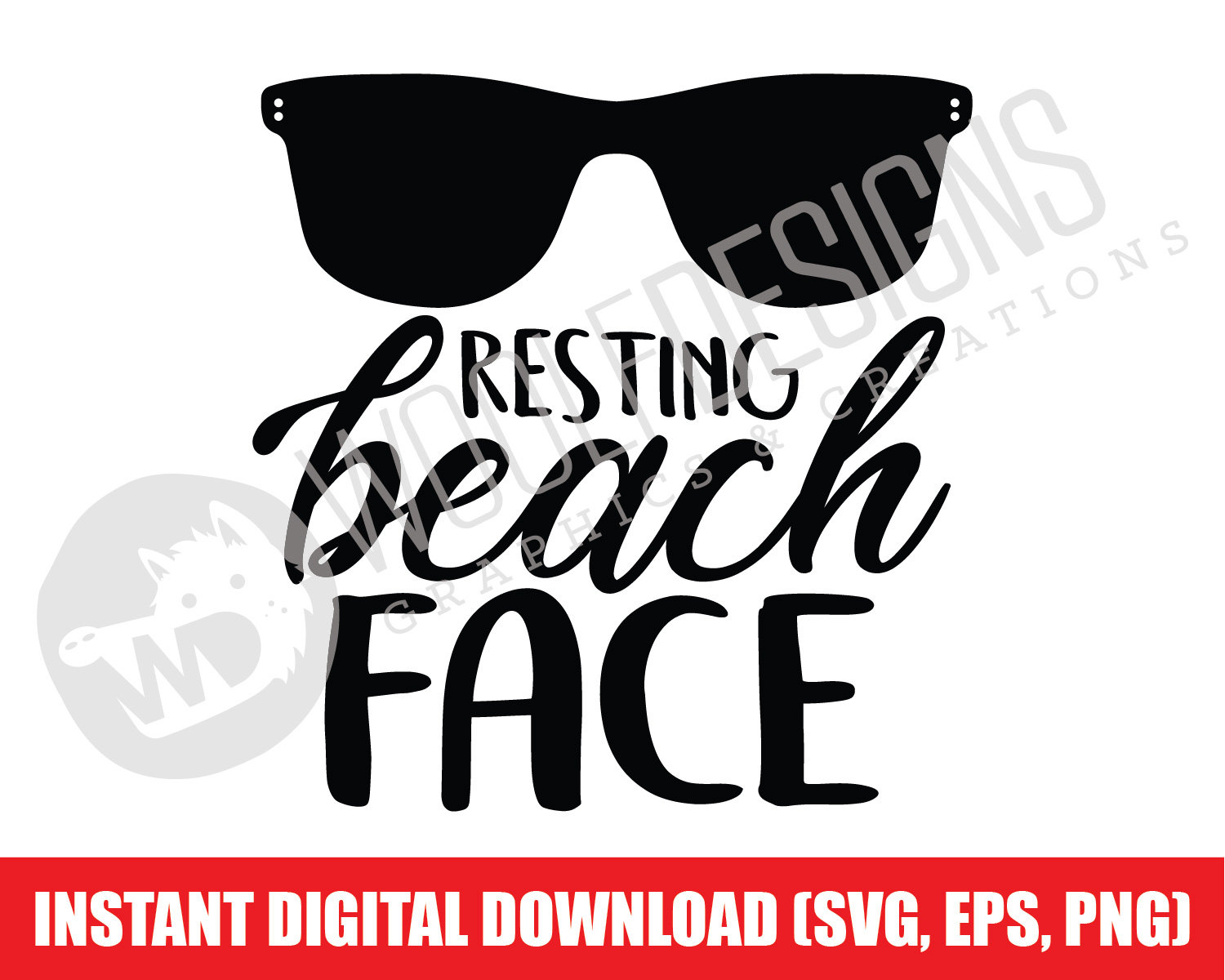 Papercraft Resting Beach Face Digital File Download SVG EPS PNG Cut ...