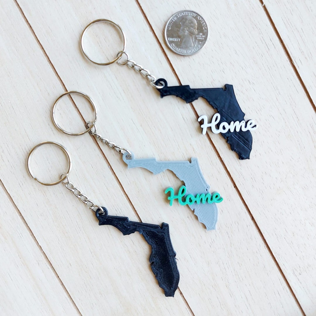 State or Country Keychain - 3D Printed - Custom Keychain - Custom ...