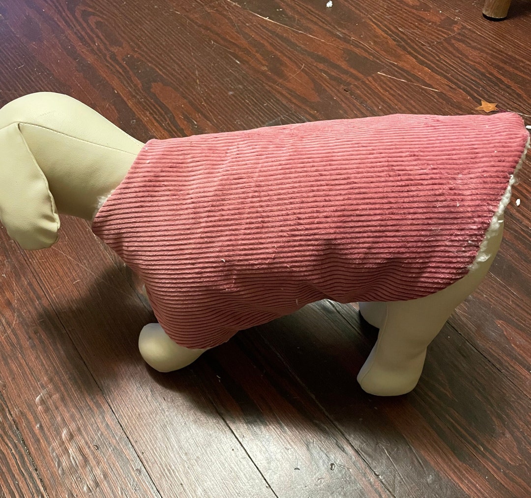 Pink/mauve Corduroy Sherpa Lined Dog Coat - Etsy
