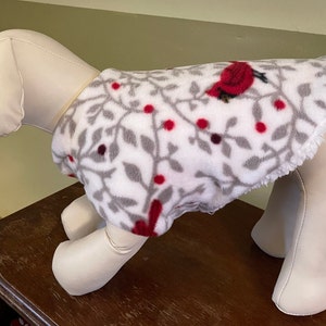 Red Cardinal Winter Fleece & Sherpa Dog Coat - Etsy