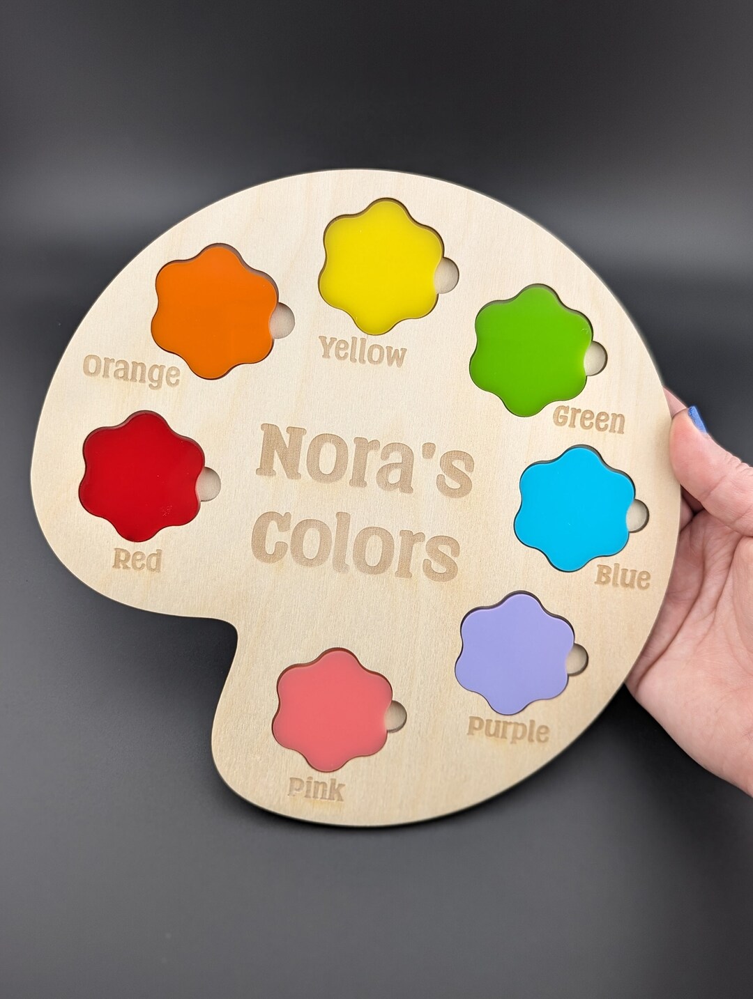 Personalized Paint Palette Colors Puzzle | Montessori Kids Puzzle ...