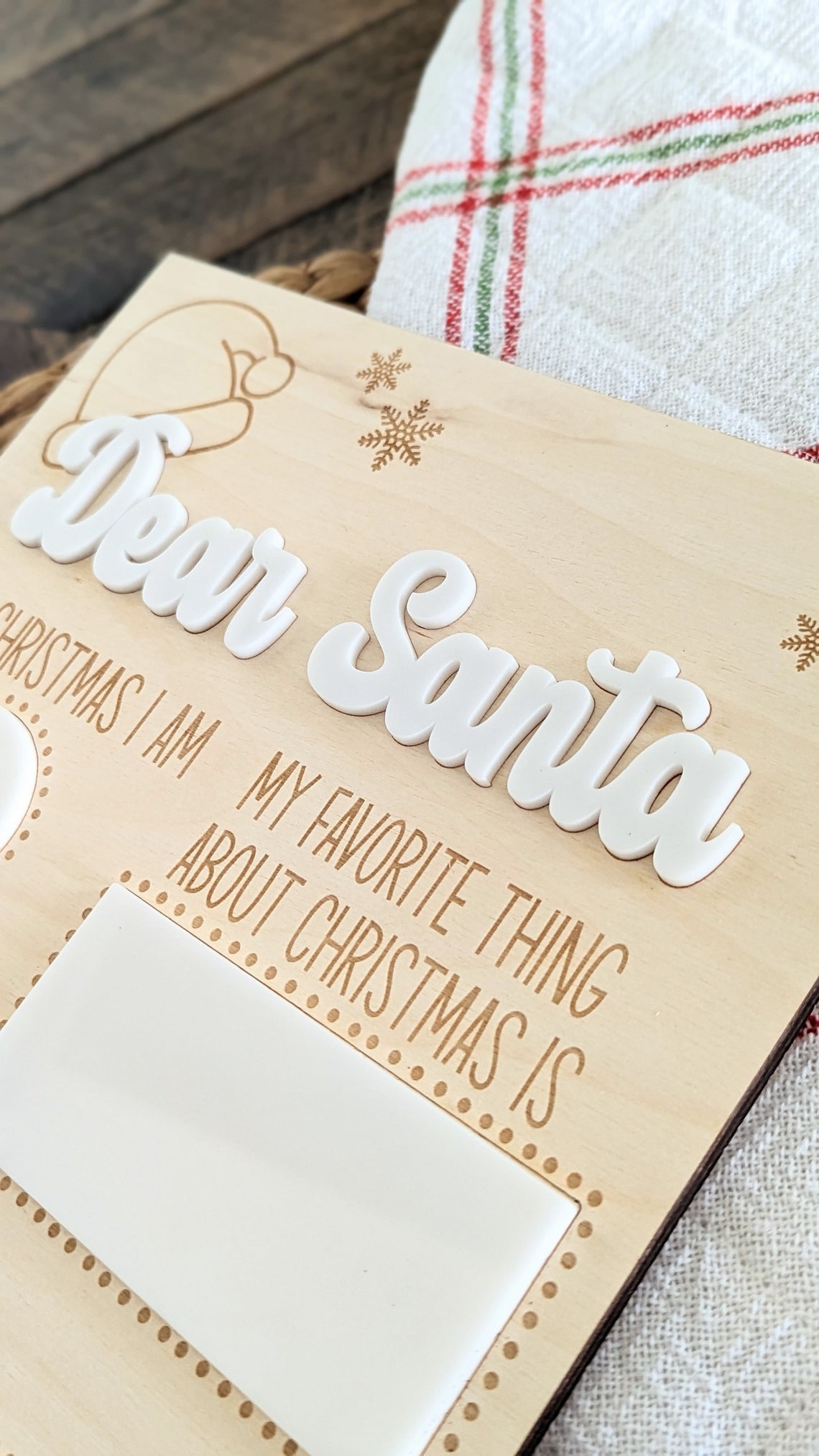 Dear Santa Sign Dry Erase Christmas Sign Dear Santa - Etsy