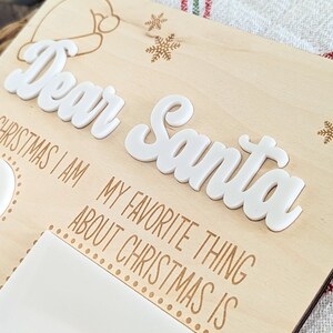 Dear Santa Sign Dry Erase Christmas Sign Dear Santa Christmas Photo ...