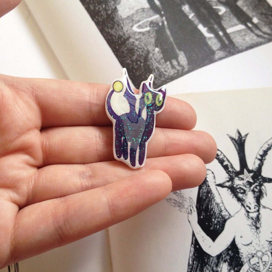 DM CB Demon Cat Pin | Etsy