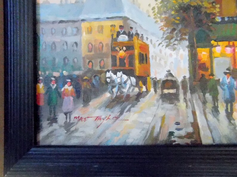 Max Taylor Oil or Acrylic Painting of City Street - Cityscape ...