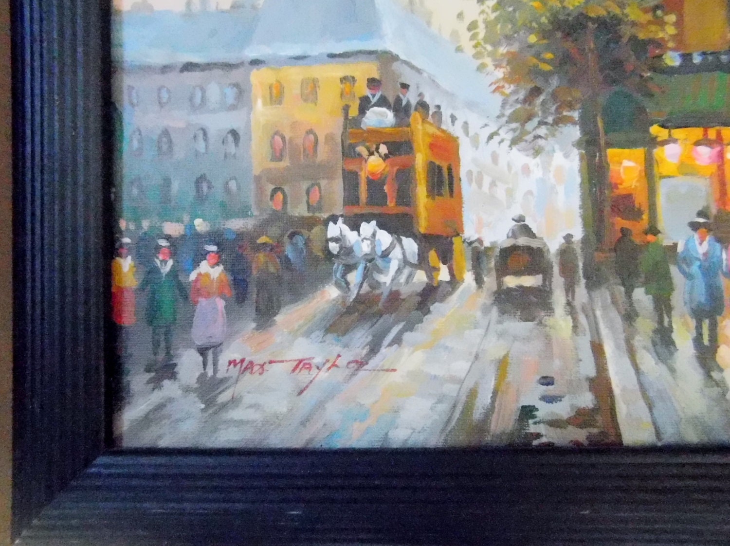 Max Taylor Oil or Acrylic Painting of City Street - Cityscape ...
