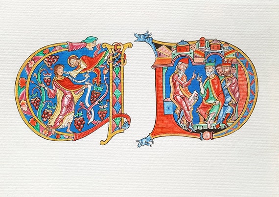 Reproduction enluminure de la bible de Winchester | Etsy
