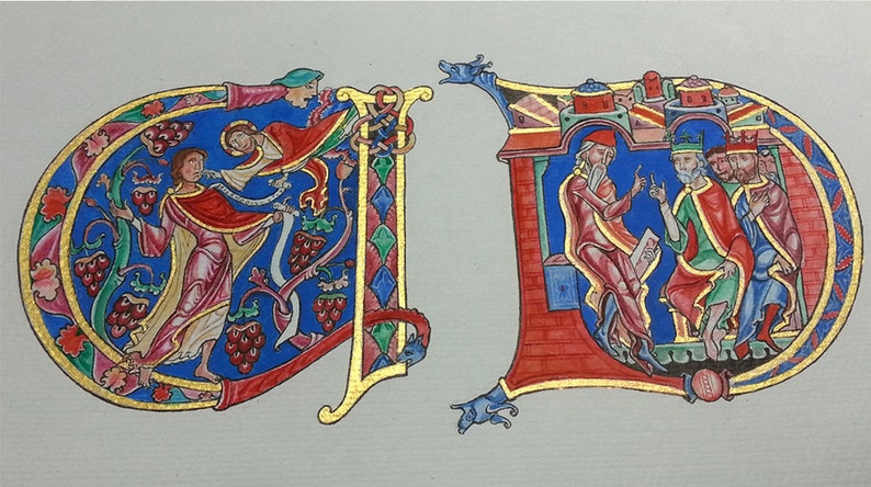 Reproduction enluminure de la bible de Winchester - Etsy France