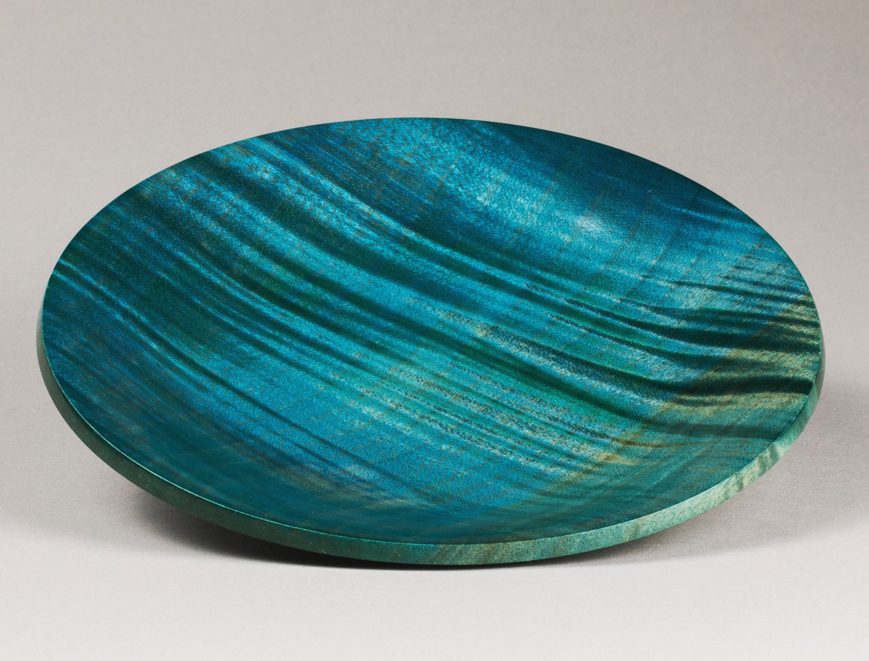 Dyed Curly Maple Shallow Bowl | Etsy