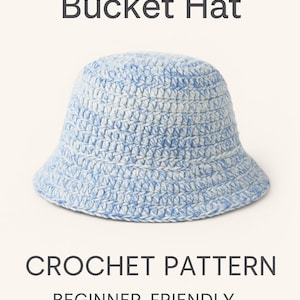 Marled Crochet Bucket Hat Pattern: Beginner-friendly PDF (downloadable ...