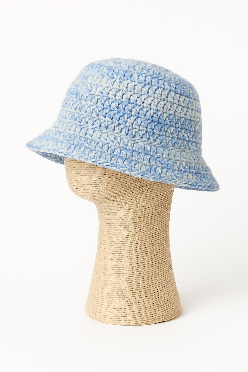 Marled Crochet Bucket Hat Pattern: Beginner-friendly PDF (downloadable ...