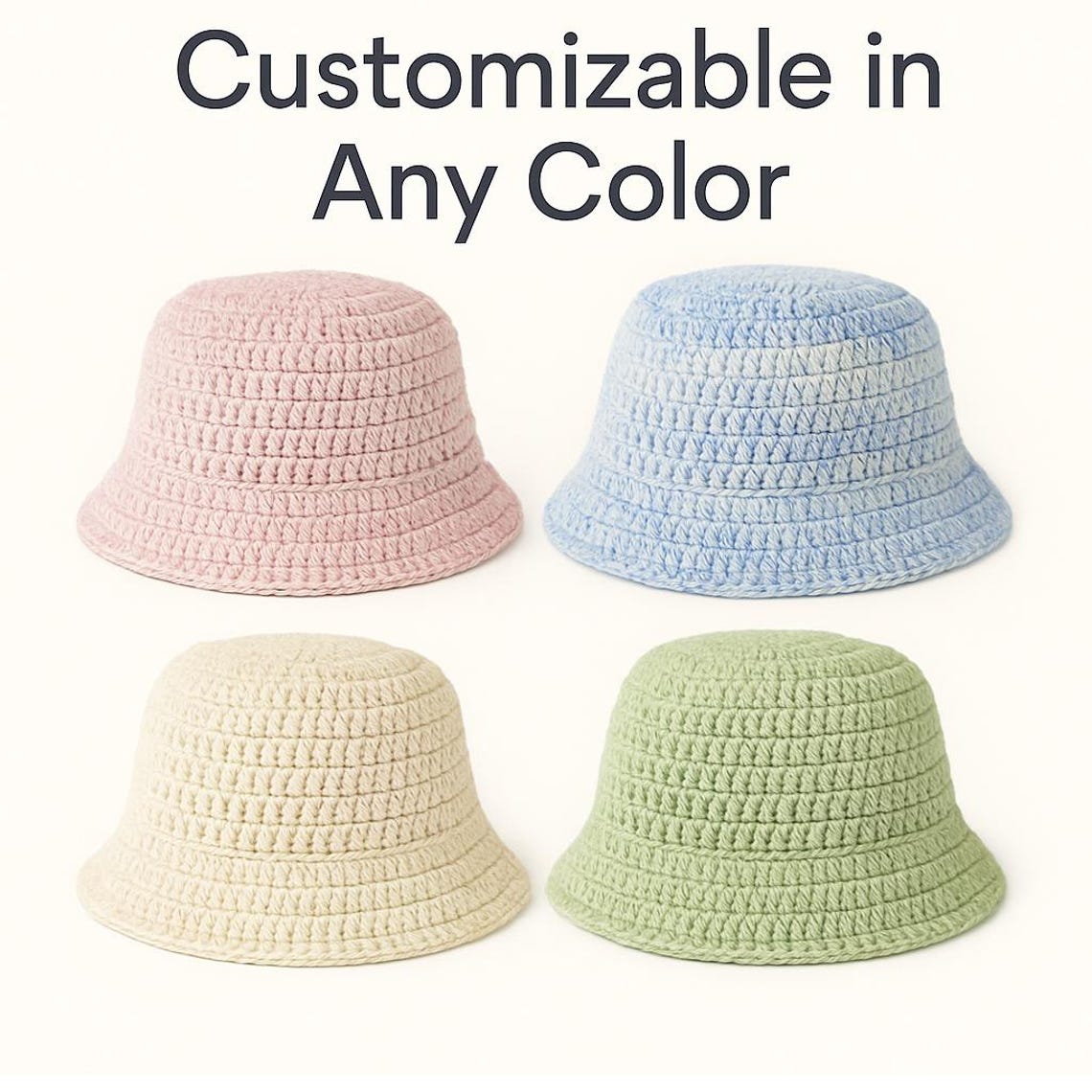 Marled Crochet Bucket Hat Pattern: Beginner-friendly PDF (downloadable ...
