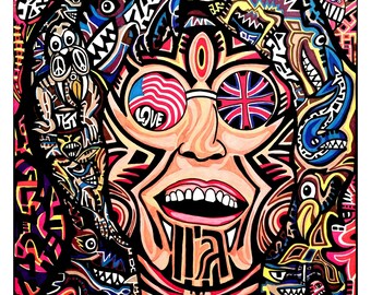 Ween Boognish Psychedelic Art Poster Print The MIGHTY 14 x 14 | Etsy