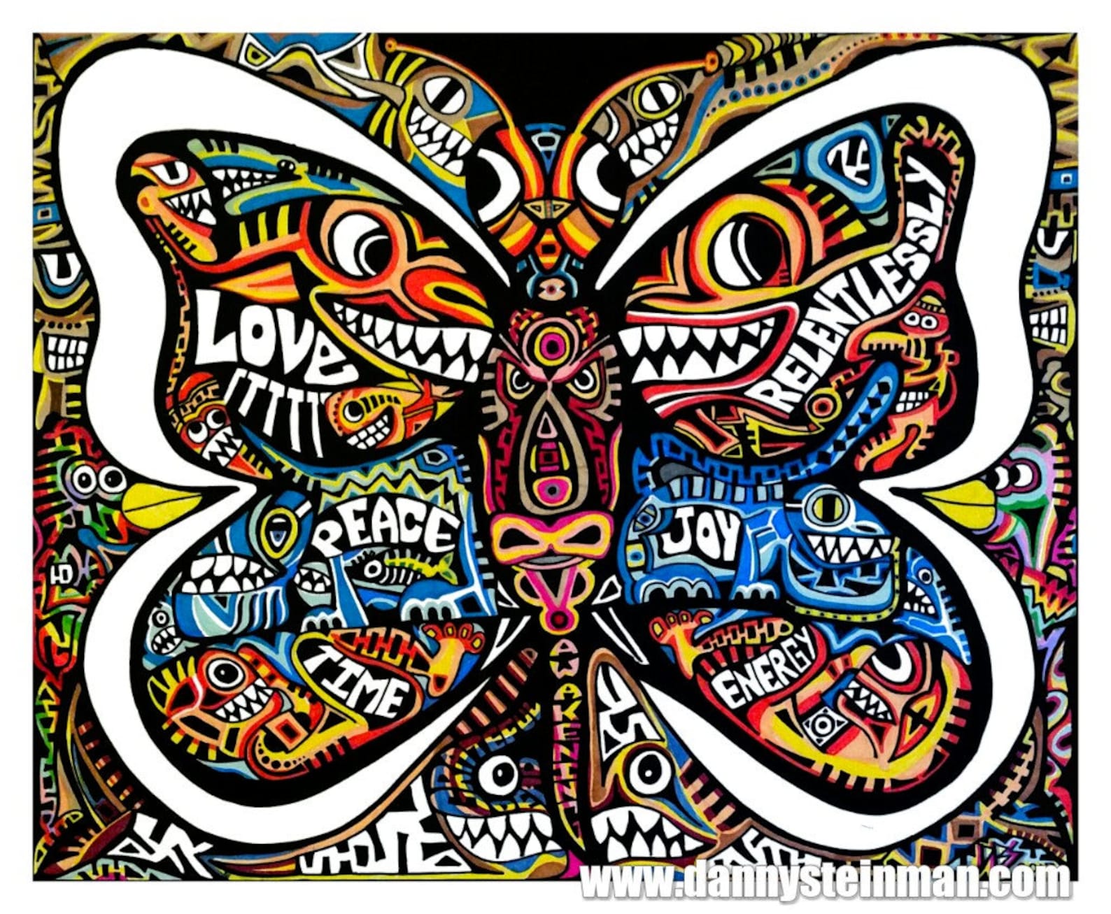 White Light 14 X 17 Twiddle Butterfly Psychedelic Art Poster Print - Etsy