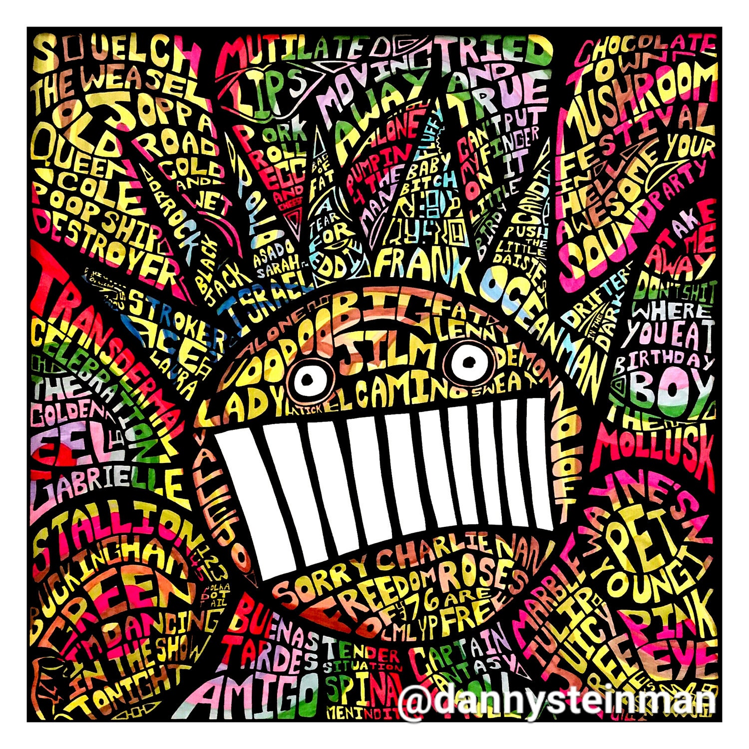 Ween Boognish Psychedelic Art Poster Print the MIGHTY 14 X 14 - Etsy