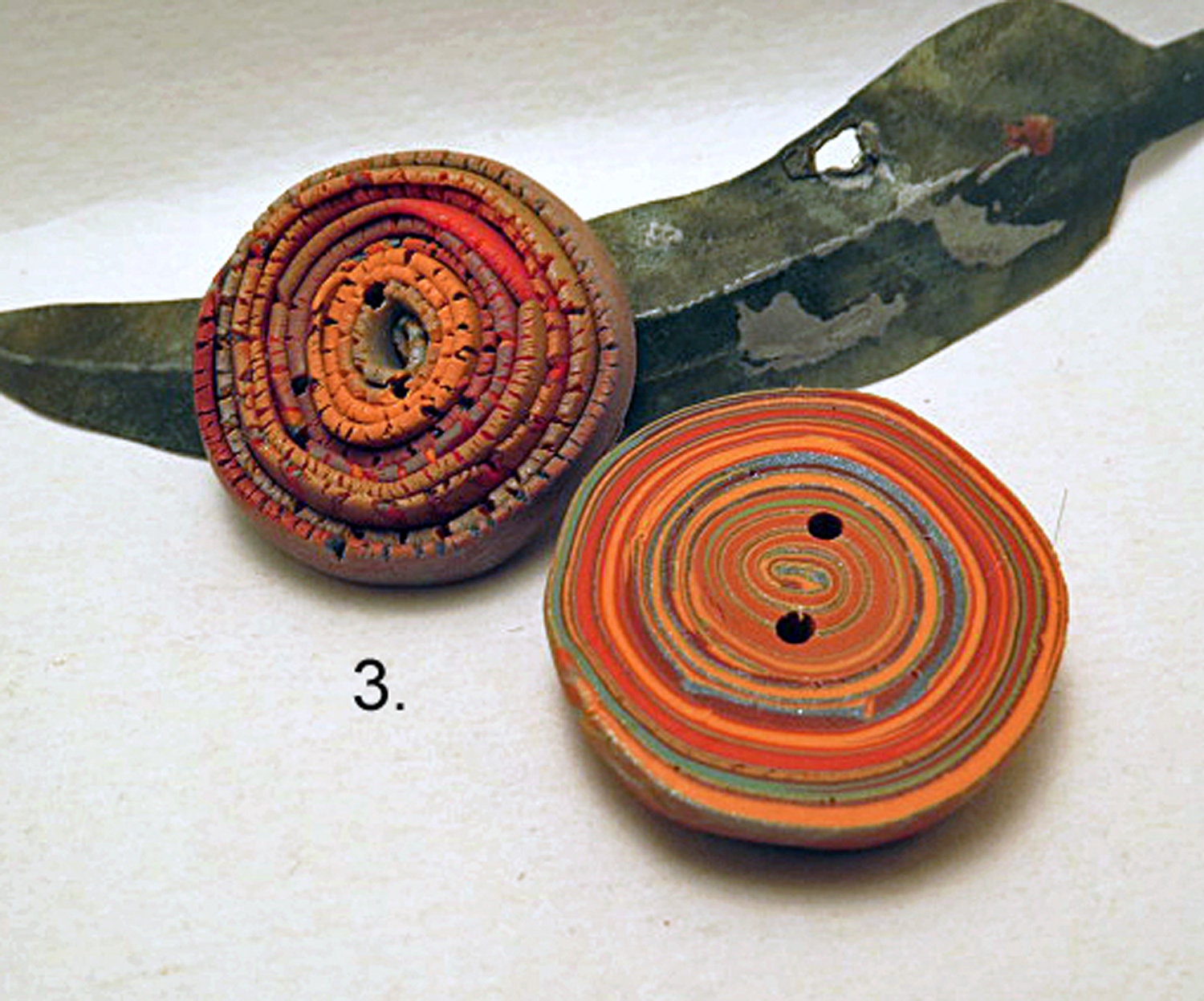 Tribal Buttons. Round Spiral Buttons With Rough Textured - Etsy