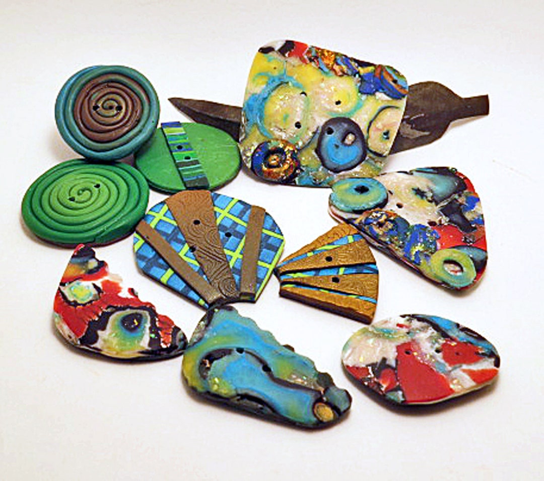 Wacky Buttons. Unique Hand Made Decorative Buttons. Textile Arts and ...