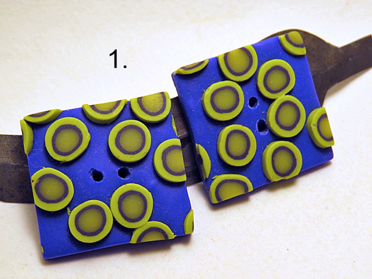 Buttons. Square Buttons With Unique Bright Designs. Raised - Etsy