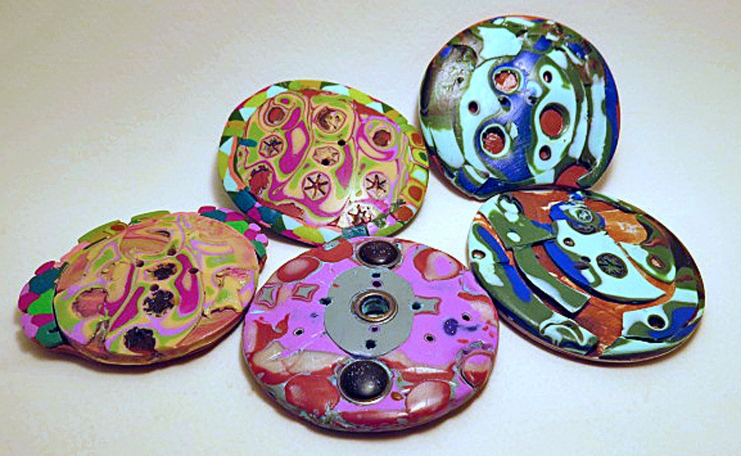 1/2 PRICE BUTTON SALE. Large Round Mega-buttons. Unique Buttons for ...