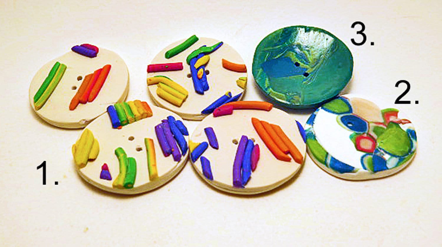 Buttons. Large Round Buttons. Unique Hand Made Decorative Buttons for ...