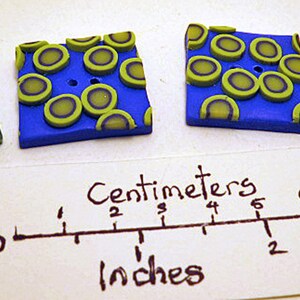 Buttons. Square Buttons With Unique, Bright Designs. Raised Designs ...