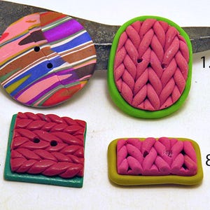 Buttons. Square Buttons With Unique, Bright Designs. Raised Designs ...