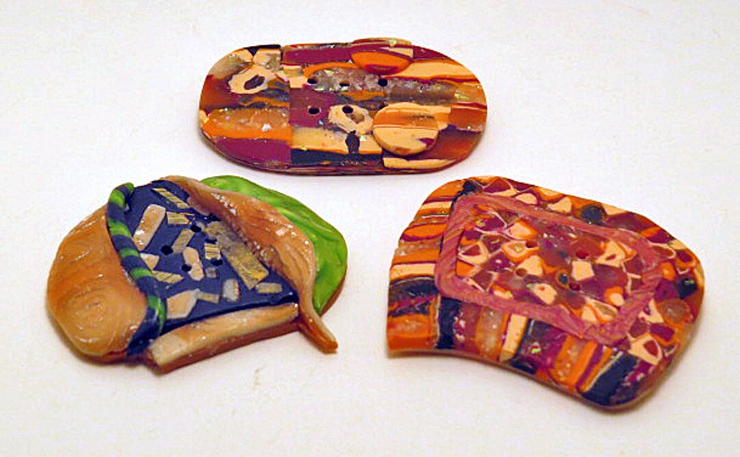 Wacky Buttons, Large Hand Made Buttons, One of a Kind Buttons for ...