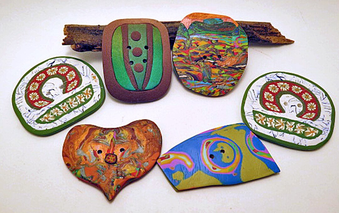 Buttons. Unusual Large Buttons. Unique Hand Made Decorative Feature ...