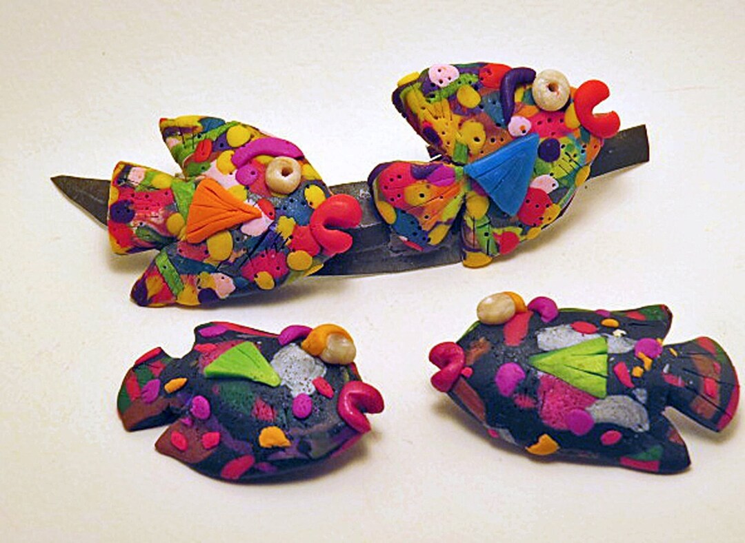 Brooches. Tropical Fish Brooches. Unique Hand Made Small Fish Brooches ...