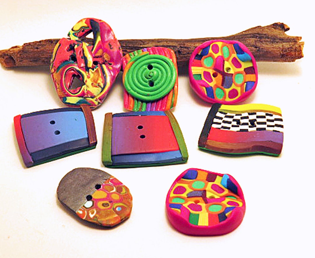 Wacky Buttons. Large Colourful Buttons. Unique Hand Made Buttons ...