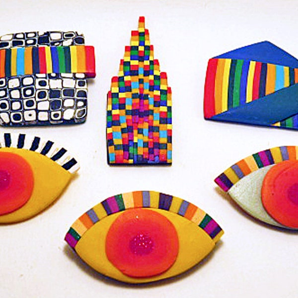 Multi Colored Brooch - Etsy