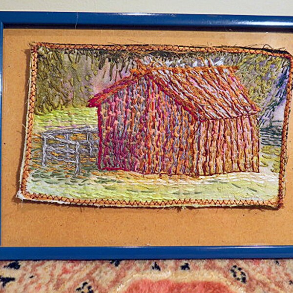 Embroidered Postcard - Etsy